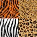 African Safari Animal Print Digital Patterns Instant Download. Cheetah ...