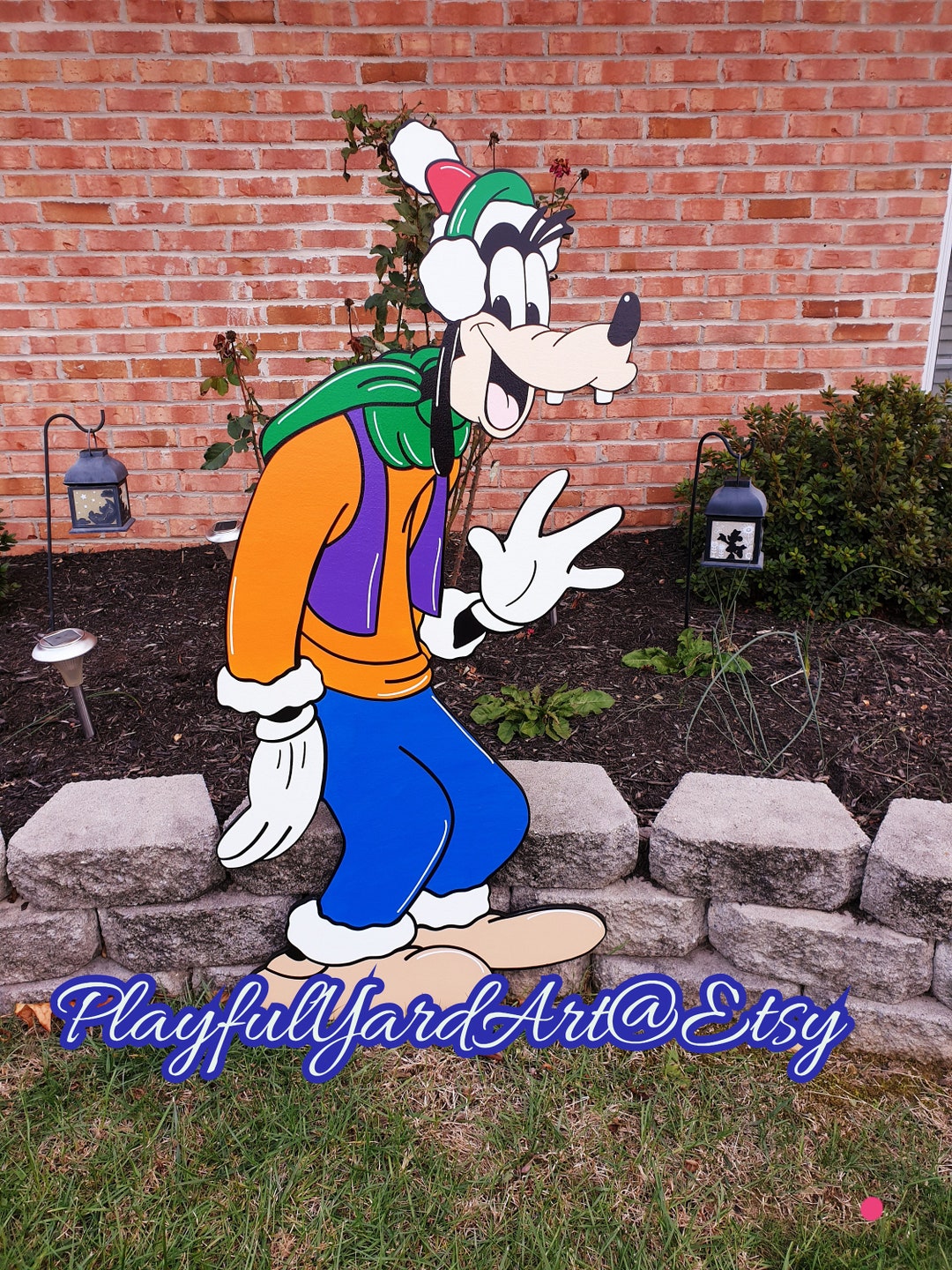 Mickeys Goofy Christmas Yard Art - Etsy