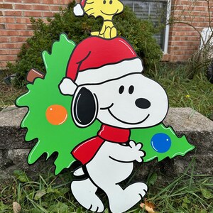Peanuts Snoopy Christmas Yard Art. - Etsy