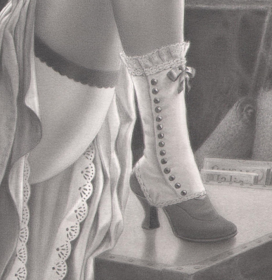 Tess a Portrait of a Werewolf Burlesque Dancer From the - Etsy