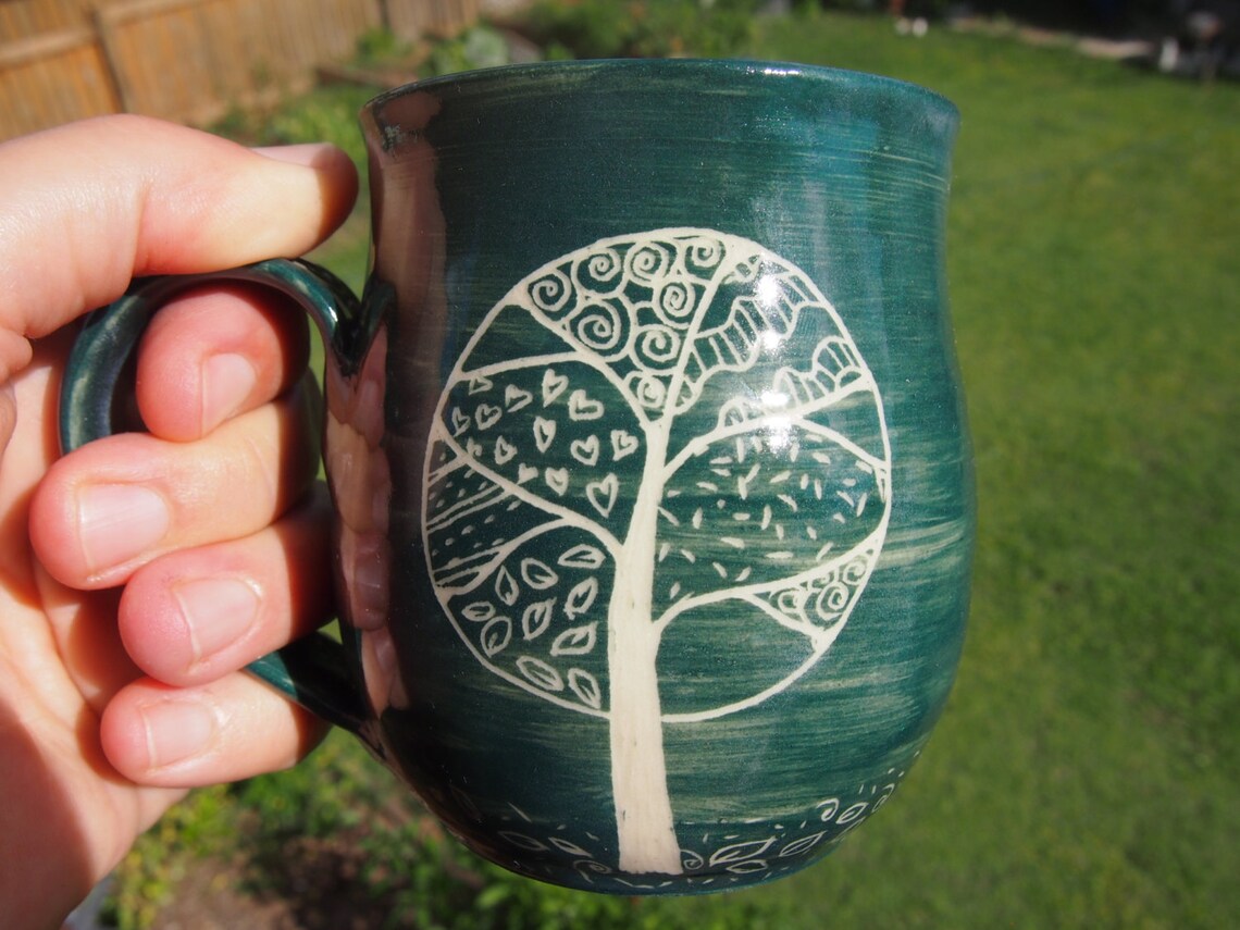 Unique Coffee Mug Handmade and Hand Decorated Coffee Mug Tree - Etsy
