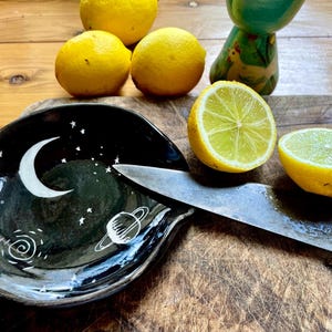 Spoon Rest Black With Starry Night Design - Chef Cooking Utensil Chef ...