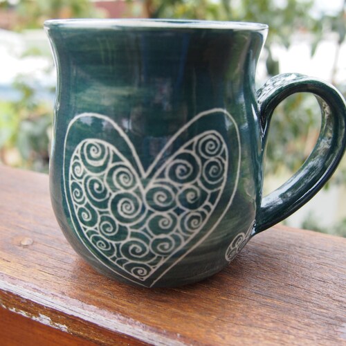 Unique Coffee MUG Handmade and Hand Decorated Mug for Coffee | Etsy