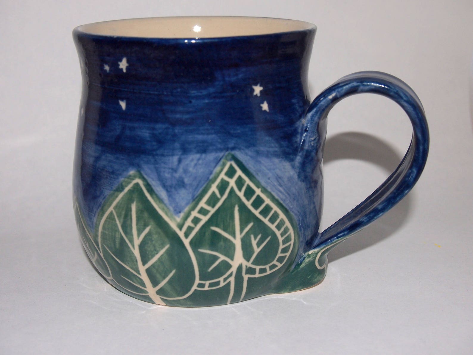 Coffee Mug Green Mug Stoneware Mug Pine Tree Mug Night Sky - Etsy Australia