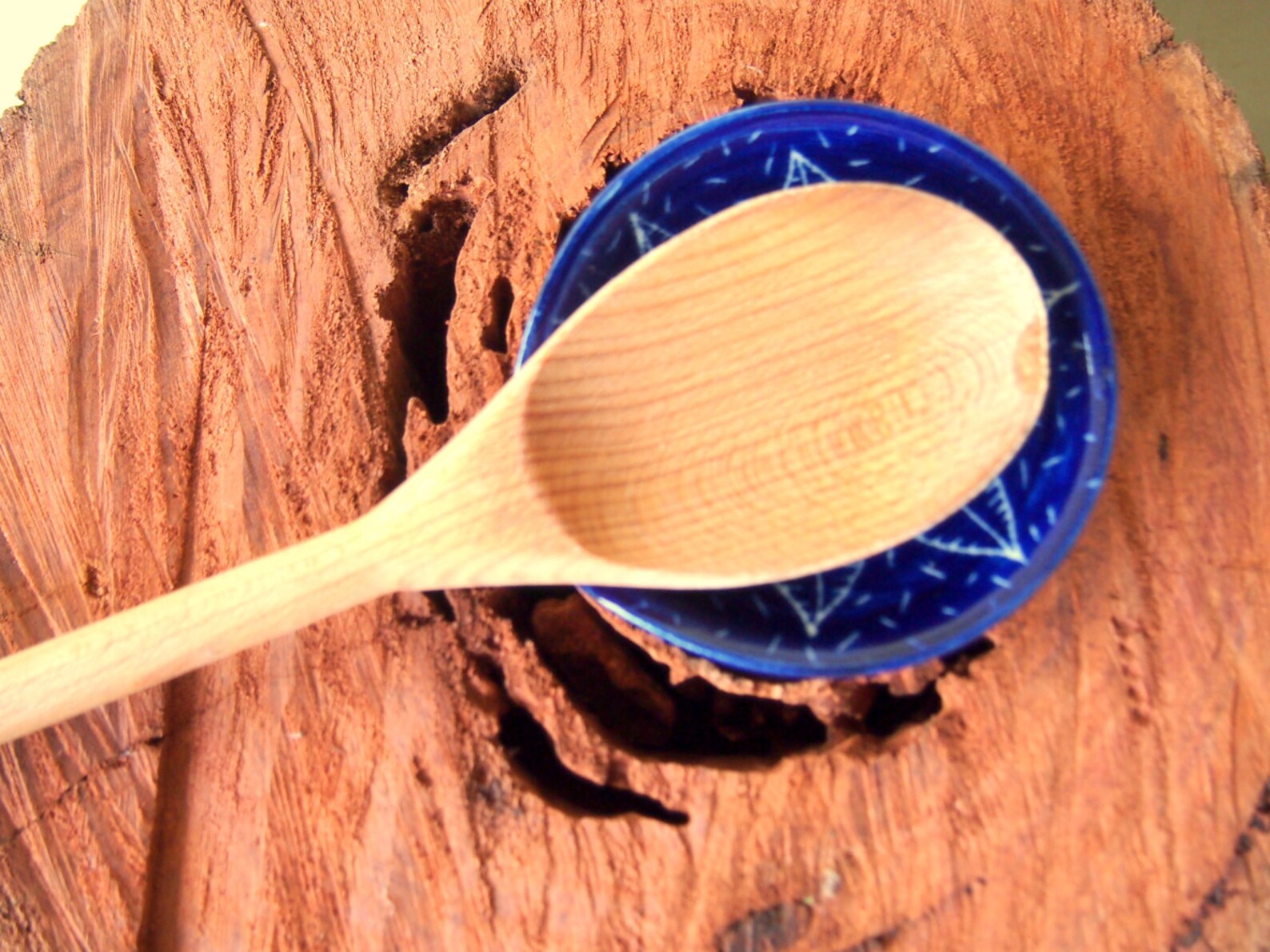 Spoon Rest Royal Blue With Carved Flower and Seed Decoration - Etsy
