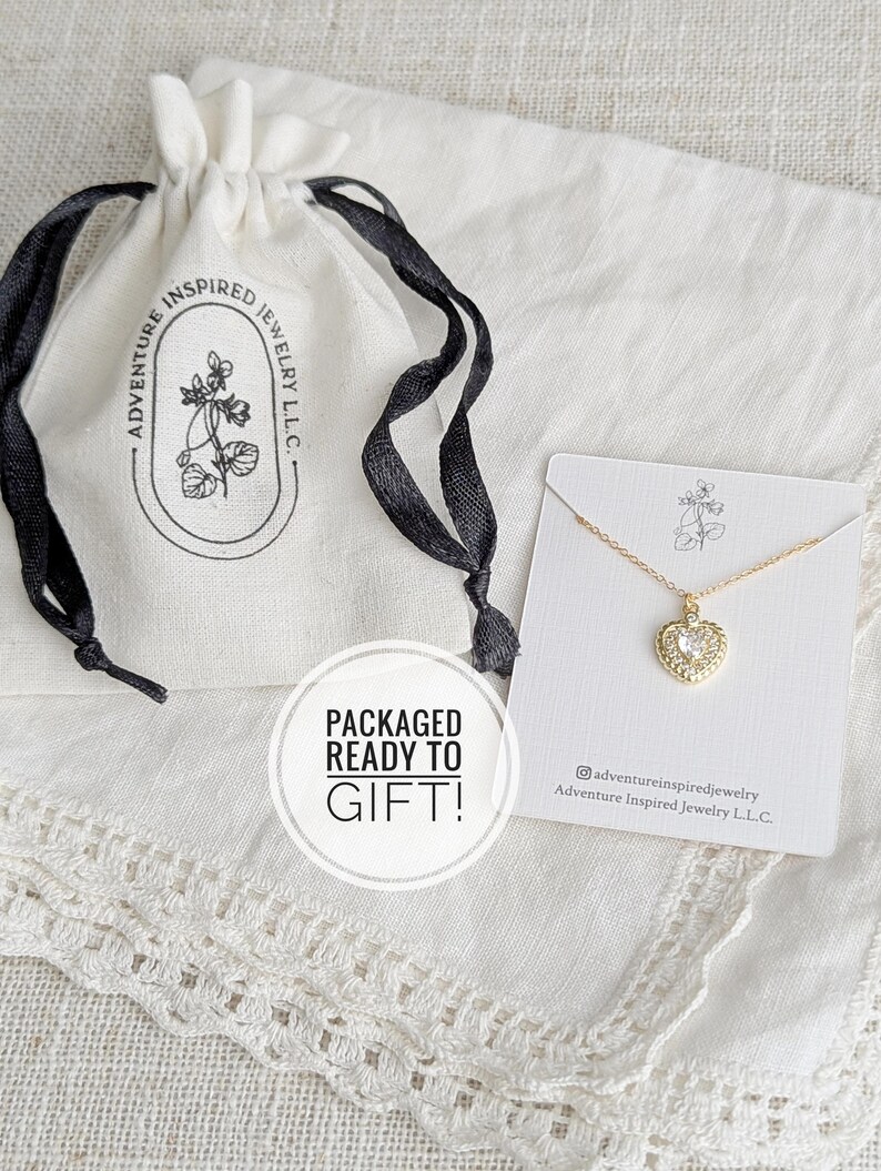 Gold Heart Necklace, Little Girl Necklace, Minimalist Jewelry Gift for ...