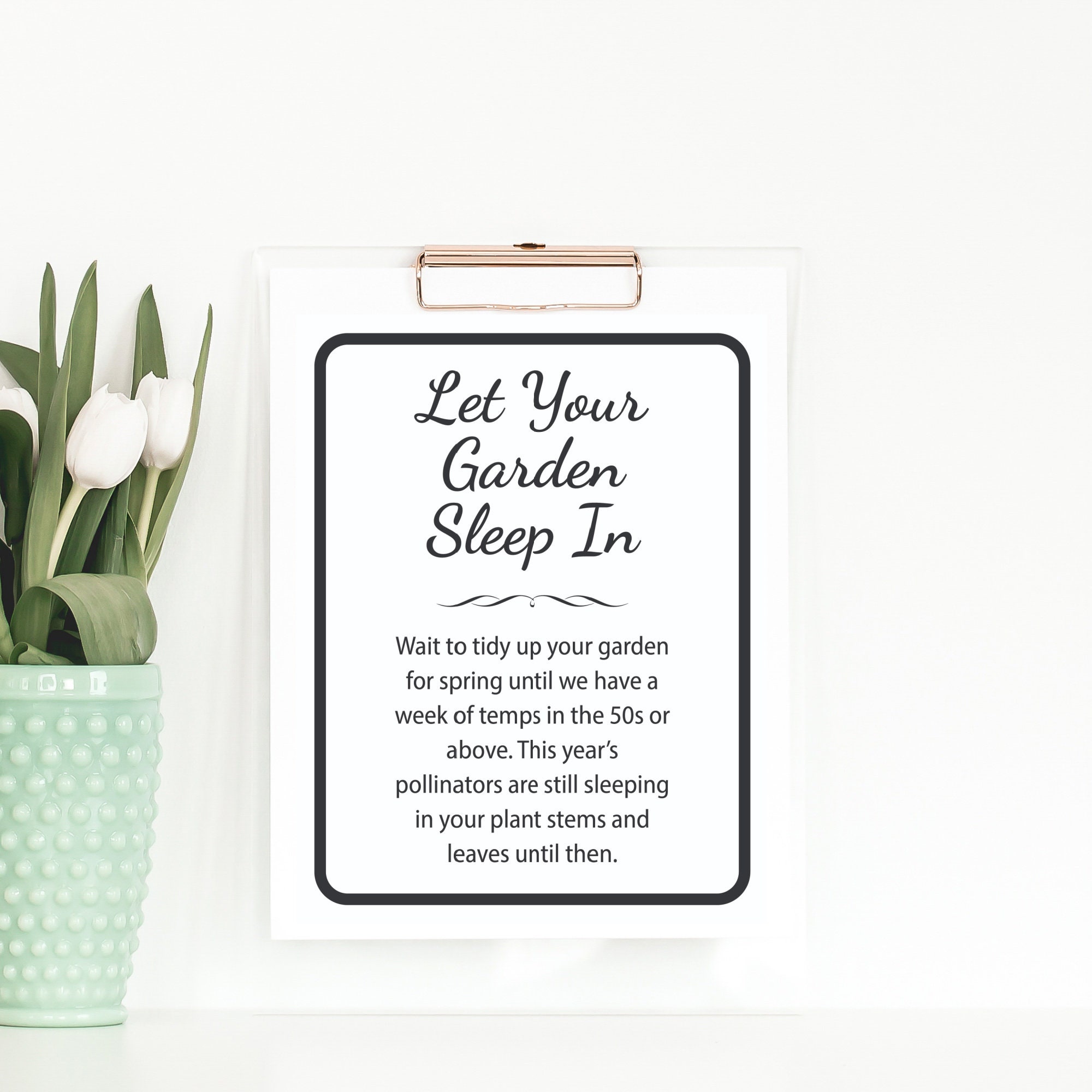 Let Your Garden Sleep In, Garden Printable, Let Your Garden Sleep in ...