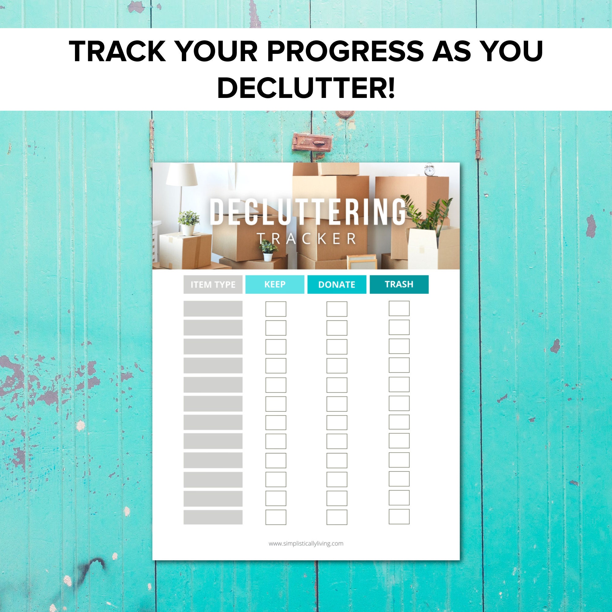 30 Day Declutter Challenge, Declutter Printable,declutter Checklist ...
