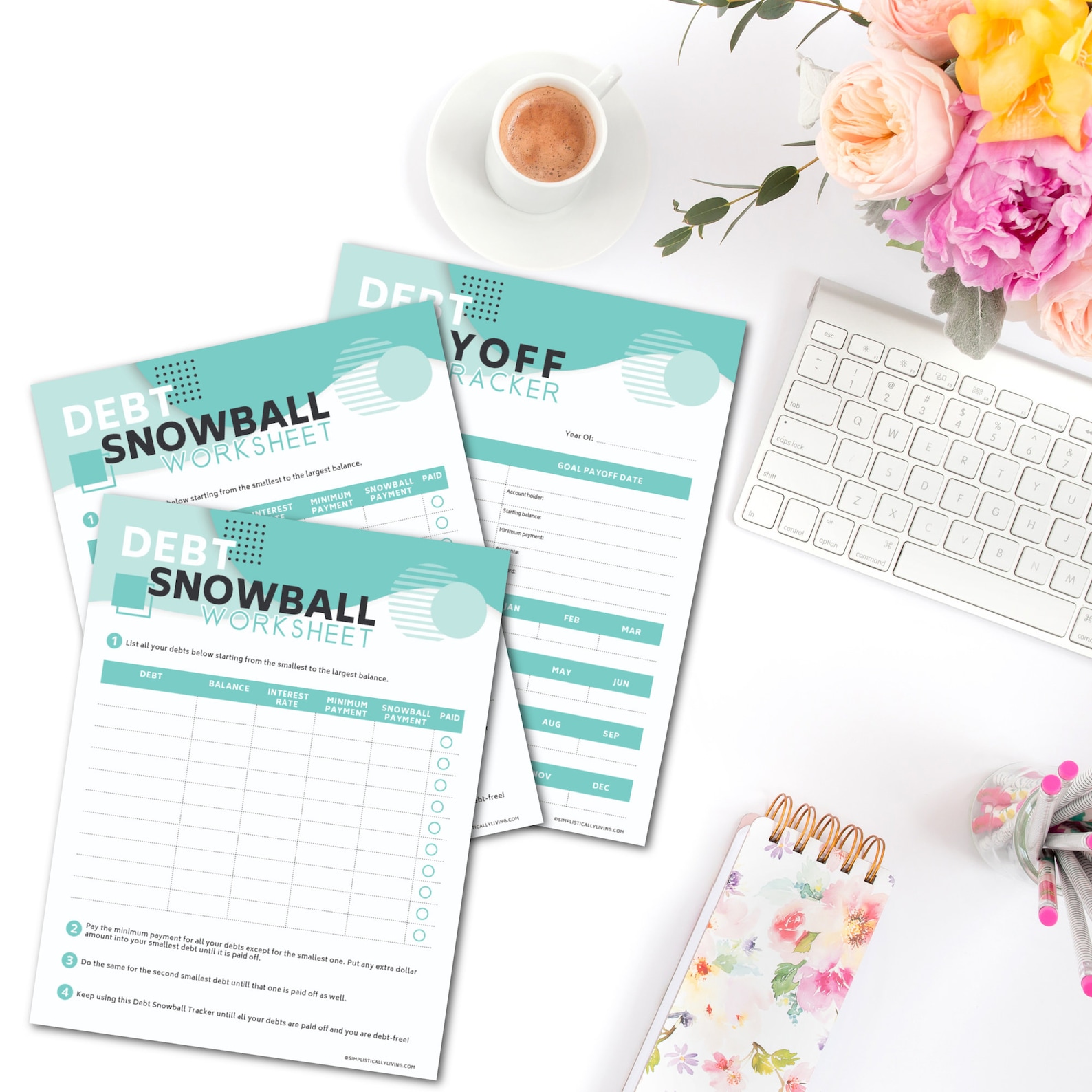 Debt Snowball Worksheets,printable Debt Snowball,dave Ramsey Debt ...