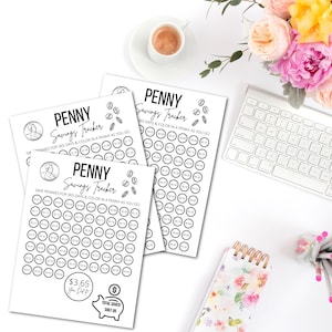 Penny Challenge, Penny Challenge Tracker, Savings Tracker, Money Saving ...