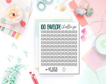 Money Saving Challenge | 100 Envelope Challenge | Digital Download ...