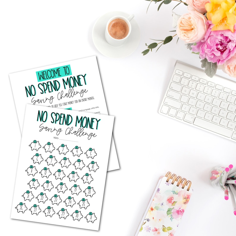 January No Spend Challenge, No Spend Challenge Printable, No Spend ...