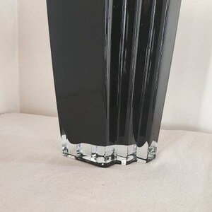 Tall MCM High Gloss Black Geometric Vase - Etsy