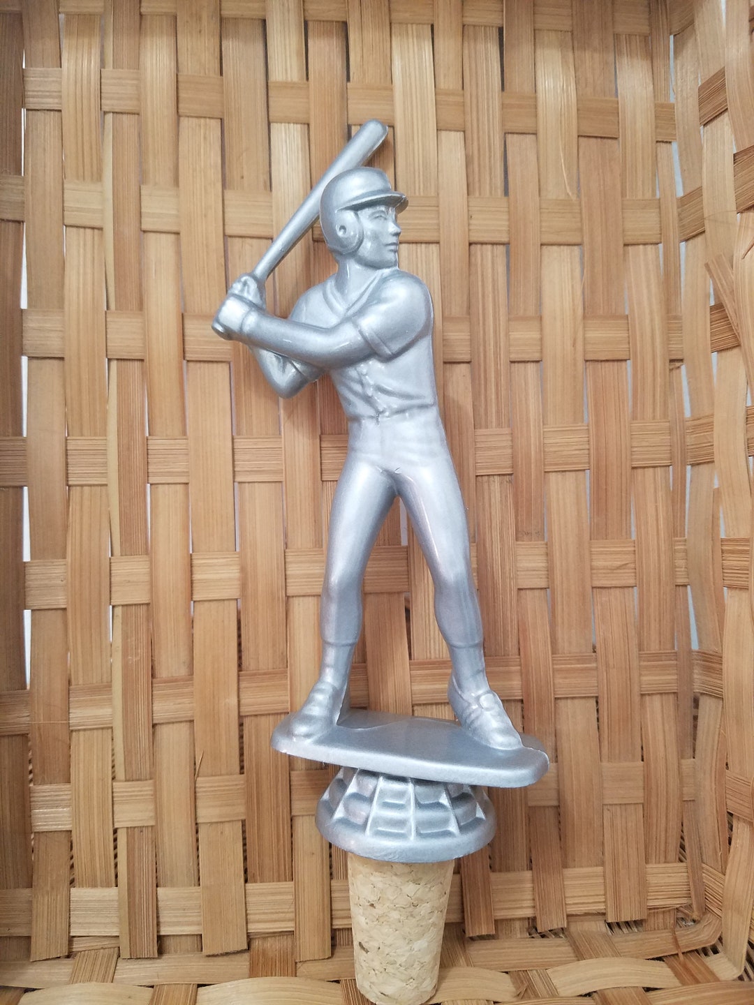 Baseball Trophy Wine Stopper, Baseball Trophy Wine Topper, Upcycled ...
