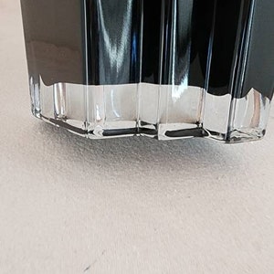 Tall MCM High Gloss Black Geometric Vase - Etsy
