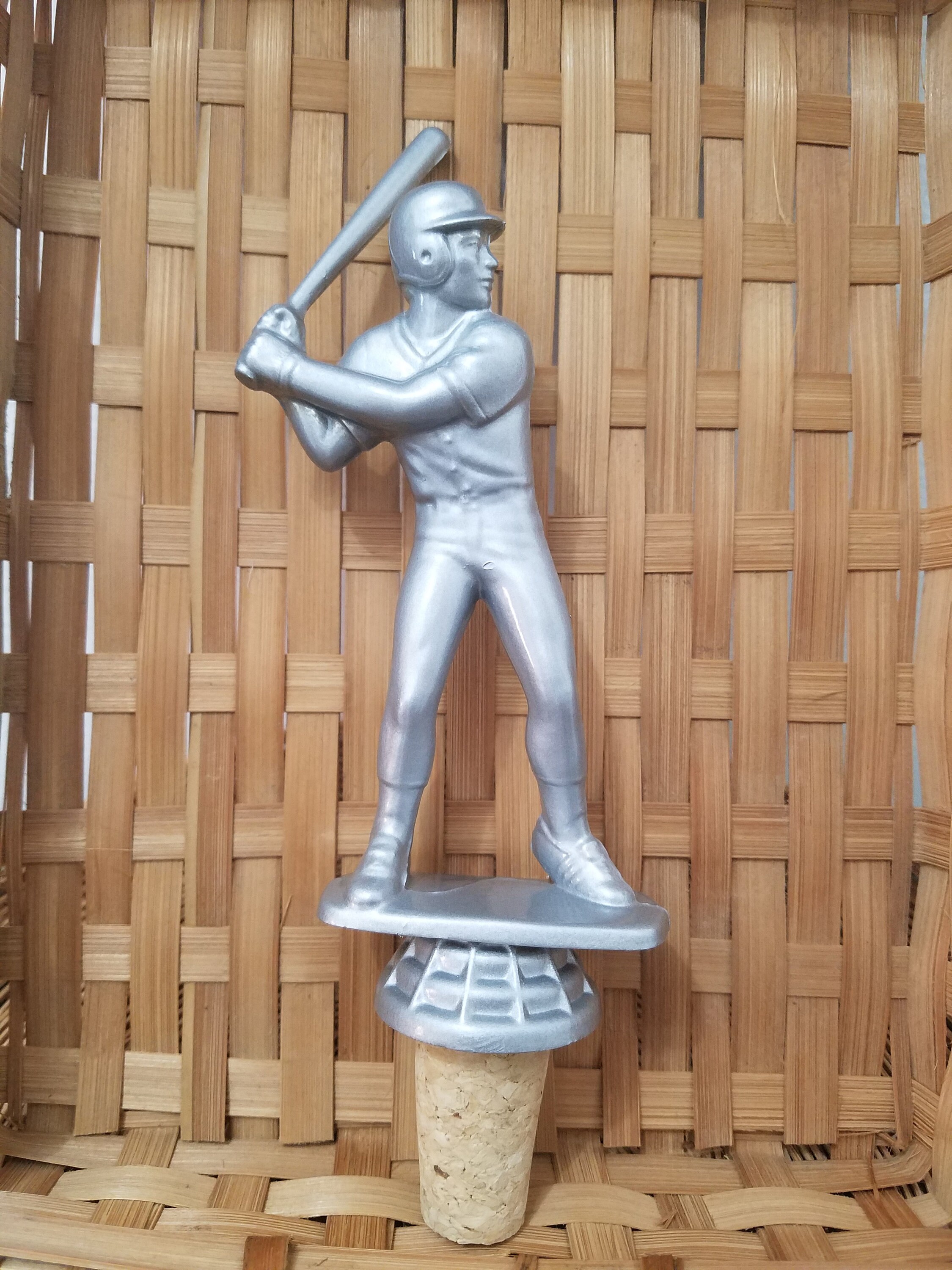 Baseball Trophy Wine Stopper, Baseball Trophy Wine Topper, Upcycled ...