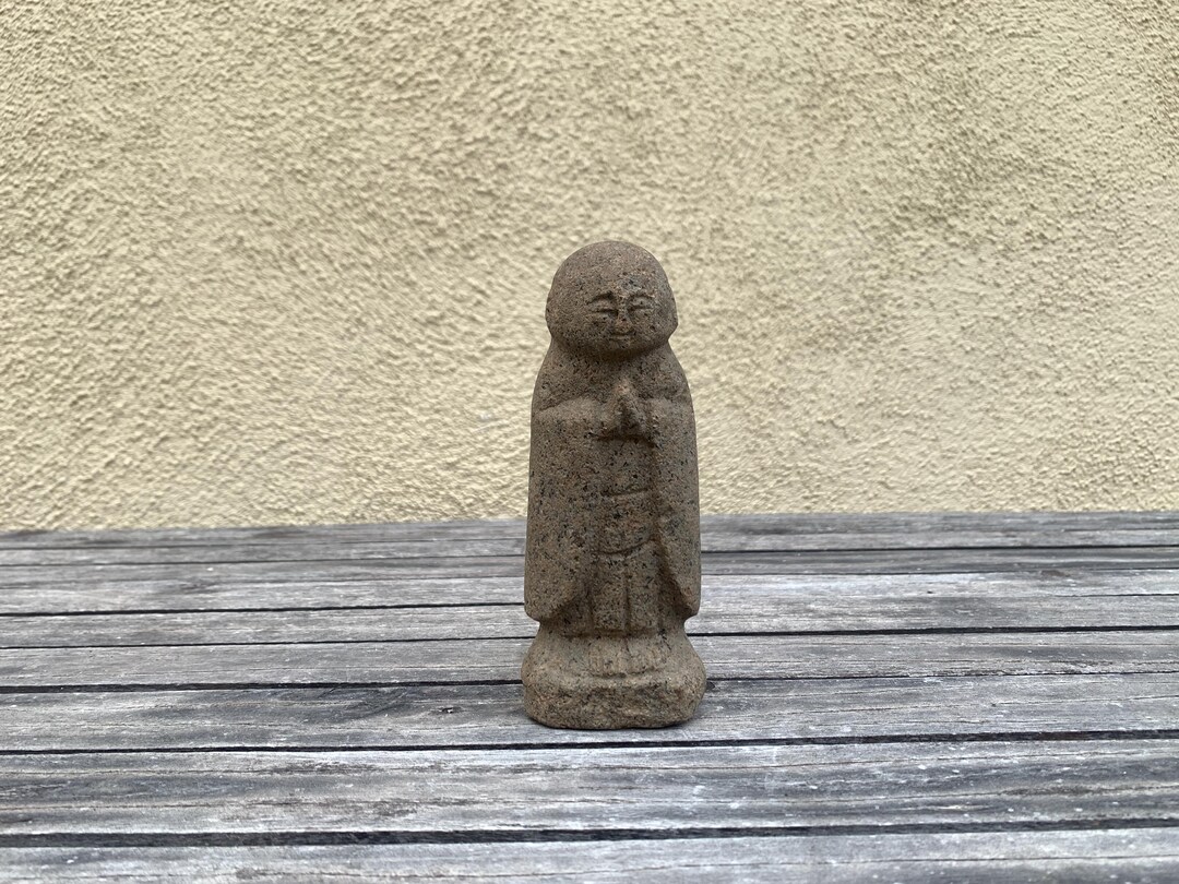 Antique Japanese Buddhist Stone Monk – Shrine Size Jizo Figurine - Etsy