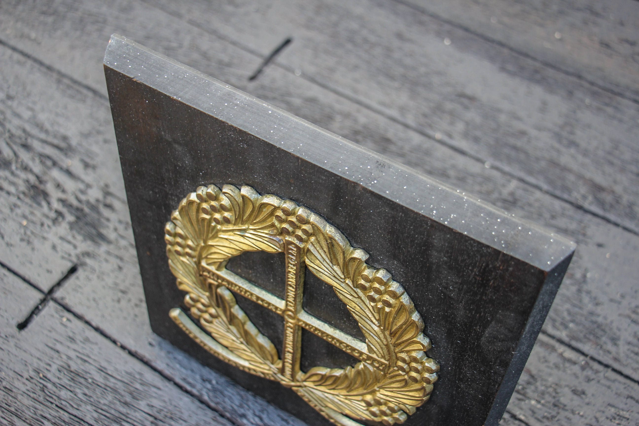 Vintage TERRA SANCTA GUILD Crest Plaque / Wall Hanging 1968 Brass Mid ...