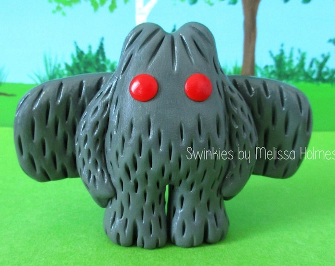 Handmade Polymer Clay Mothman Sculpture - Etsy