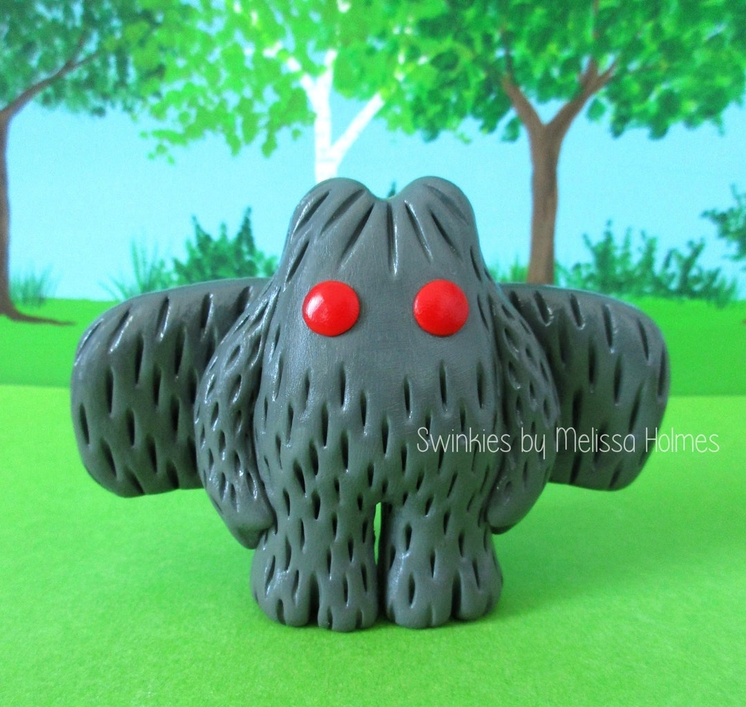 Handmade Polymer Clay Mothman Sculpture - Etsy