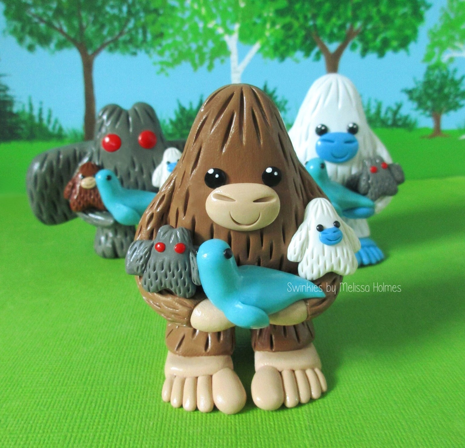 Cryptids Holding Cryptid Toys (mothman, Bigfoot or Yeti or All 3 Value ...