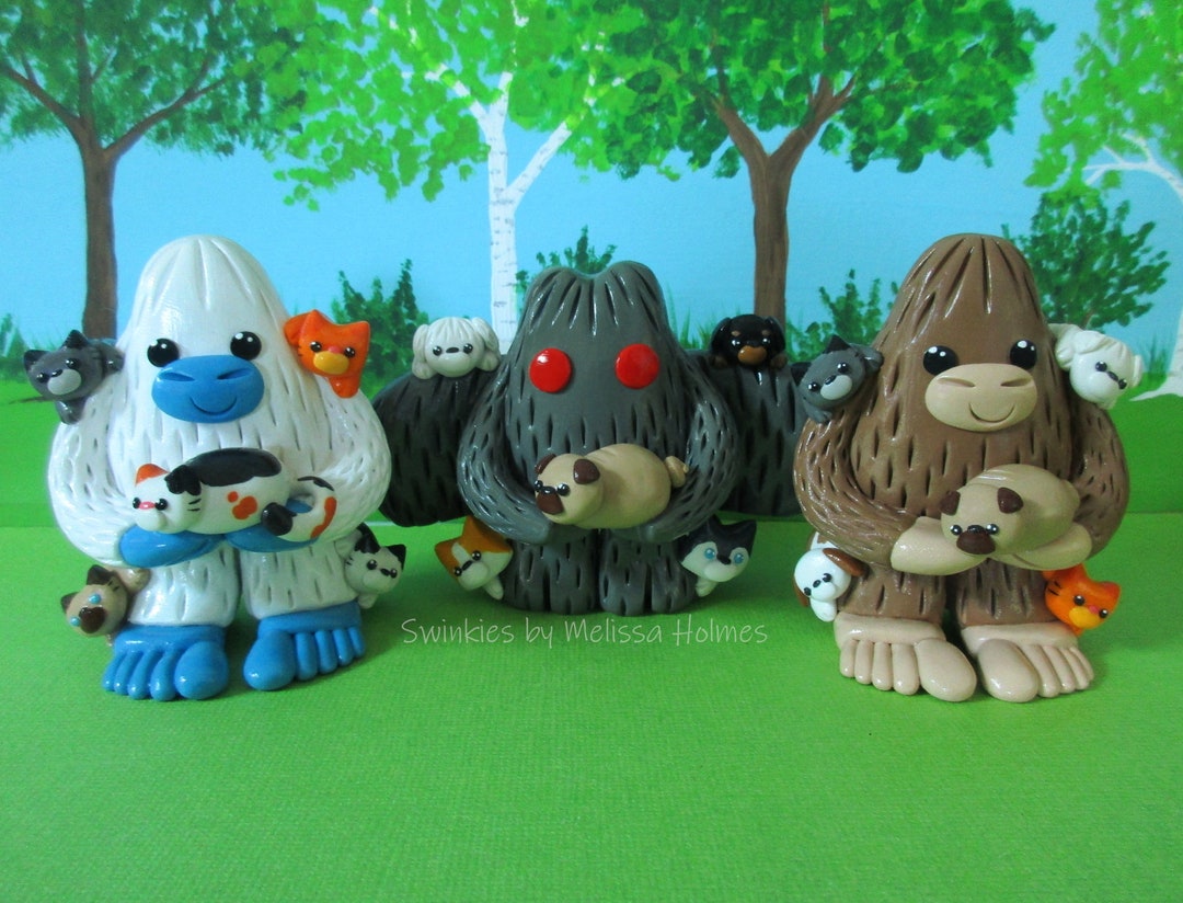 Cryptids Holding Pets With Style Options (all Cats, All Dogs or Cats ...