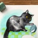 Cat Inklings No.4 Art Print, Black Cat Ink Painting - Etsy