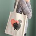 Small Fuzzball love Tote Bag With Gusset - Etsy