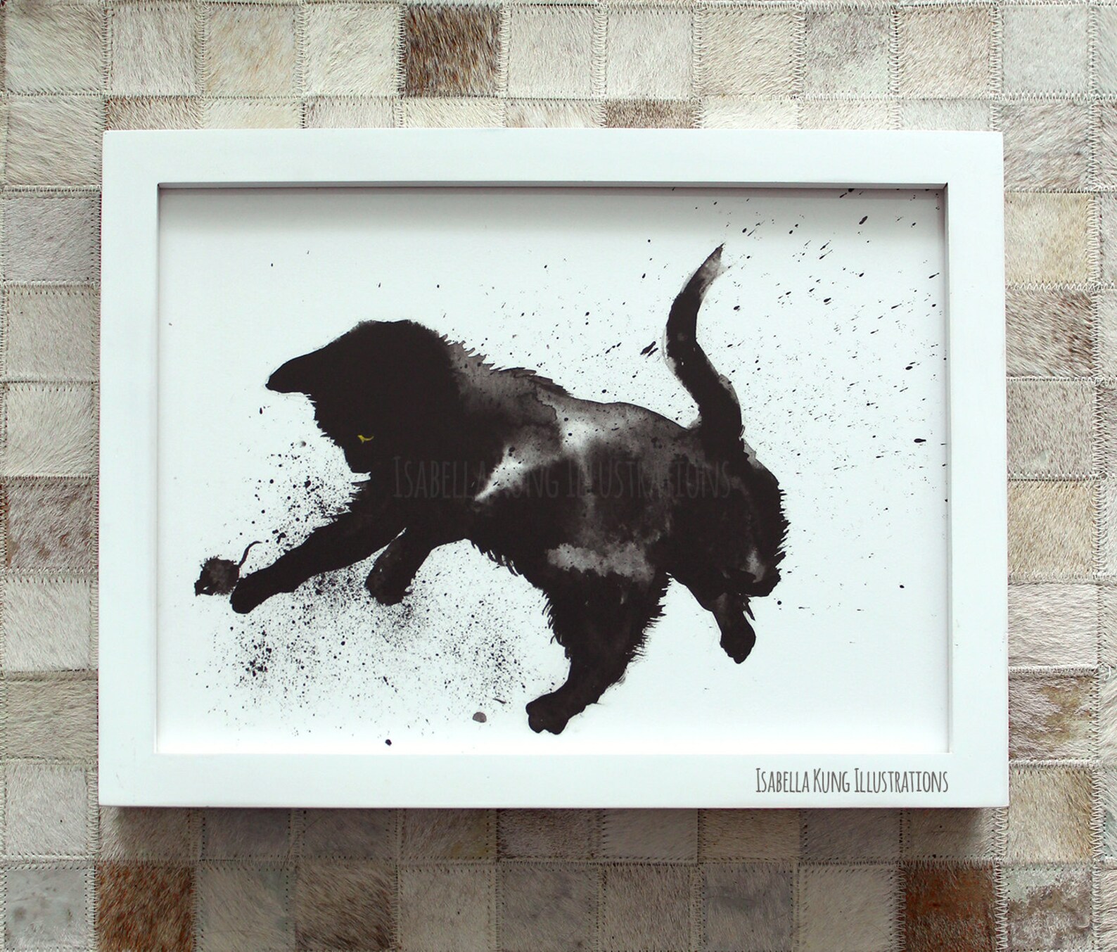 Cat Inklings No.1 Art Print, Black Cat Ink Painting - Etsy
