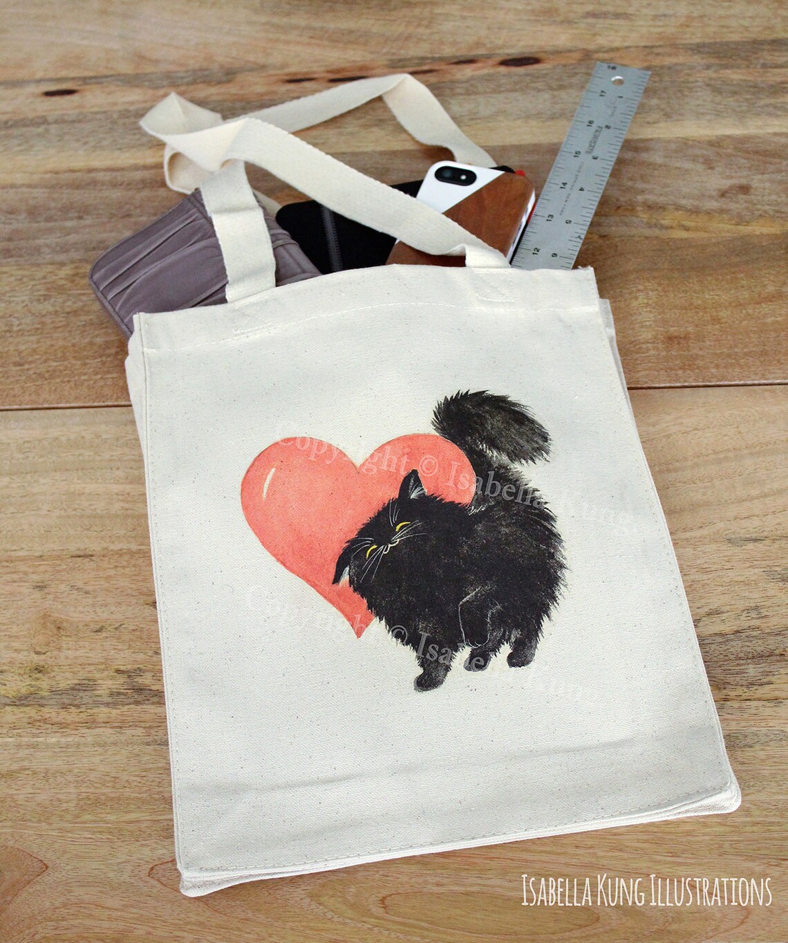 Small Fuzzball love Tote Bag With Gusset - Etsy