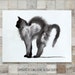 Cat Inklings No.21 Art Print Black Cat Ink Painting - Etsy