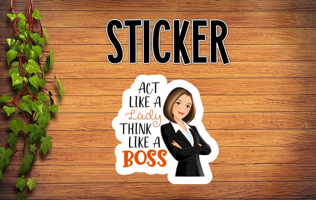 Lady Boss Sticker, Office Humor Stickers, Girl Power, Sassy Stickers ...
