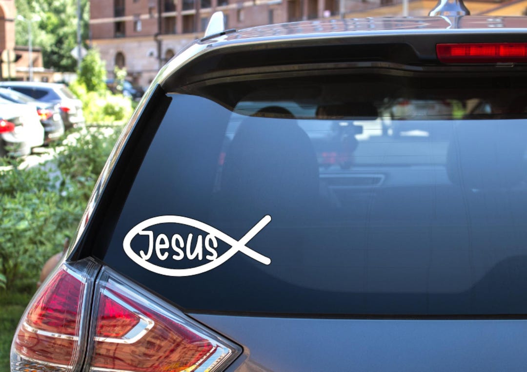 Jesus Fish Car Decal, Jesus Fish, Jesus, Religious Car Decal, Car Decal ...