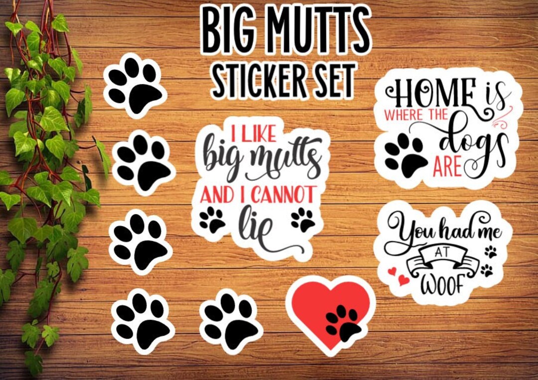 Big Mutts Sticker Set Big Mutts Mutts Dog Stickers - Etsy