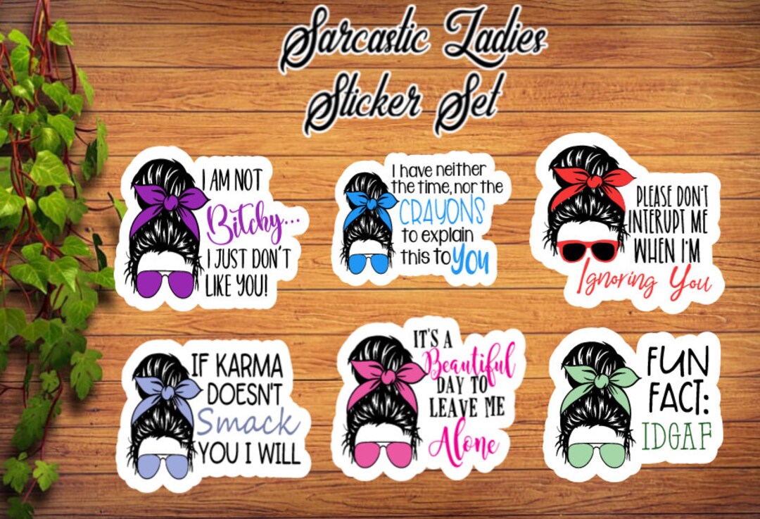 Sarcastic Quotes Sticker Waterproof Sticker Laptop Decal water Bottle ...