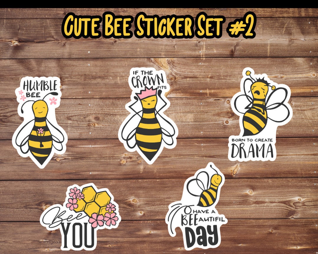 Bee Stickers, Honey Bee Stickers, Bee Stickers, Honey Stickers, Queen ...
