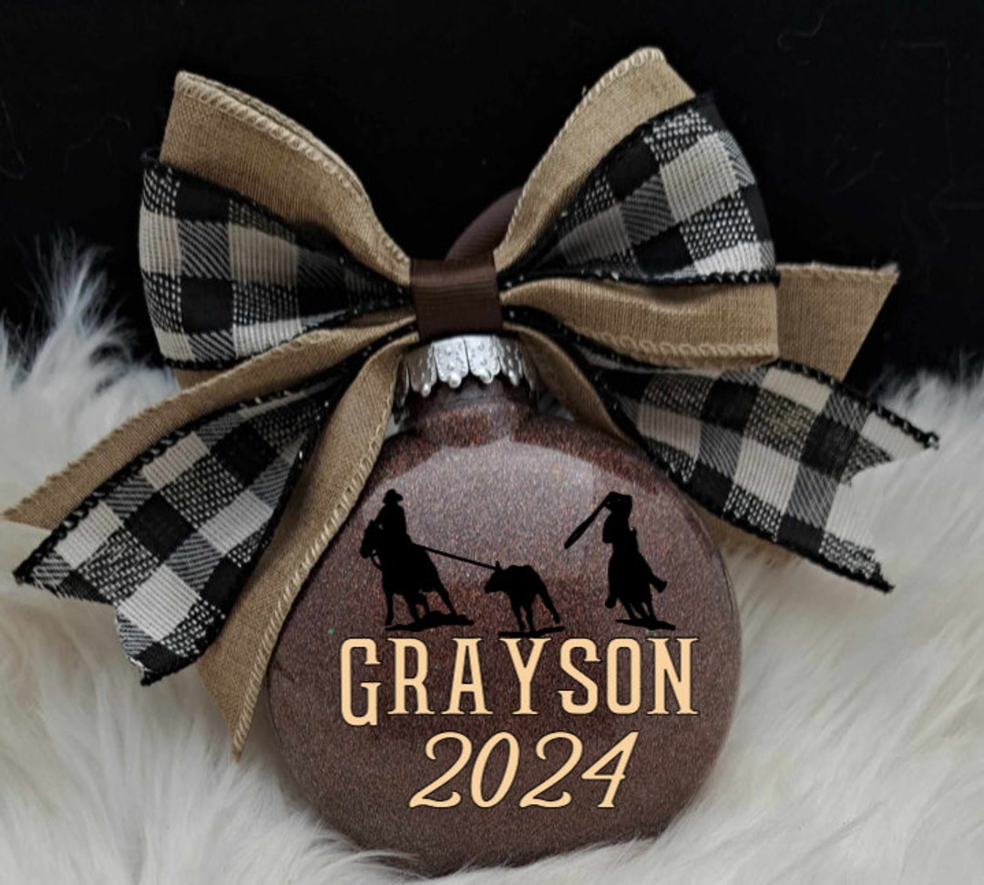 Team Roping Ornament, Cowboy, Team Roping Christmas Ornament, Roping ...