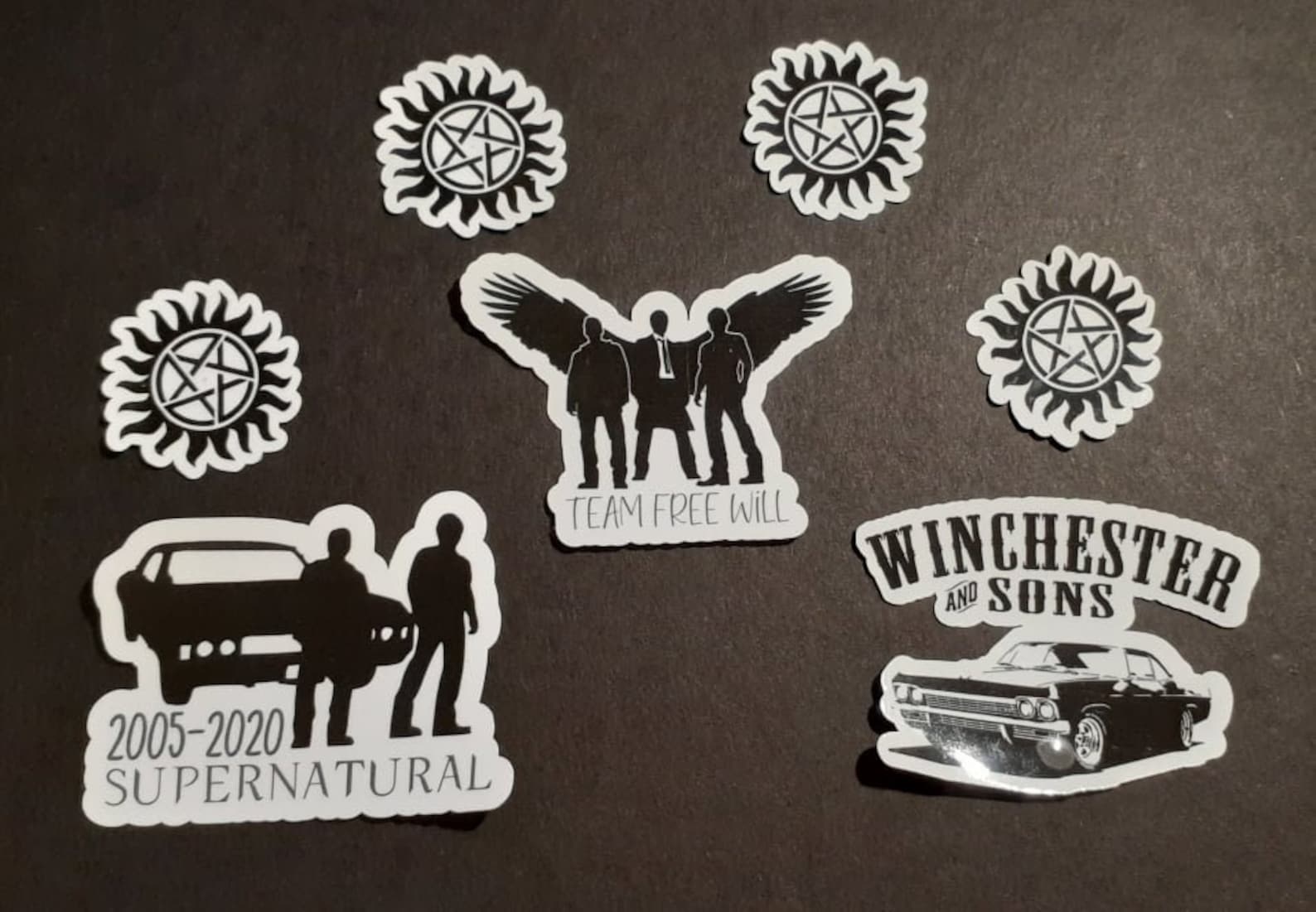 Supernatural Sticker Set Stickers Supernatural Sam Dean - Etsy
