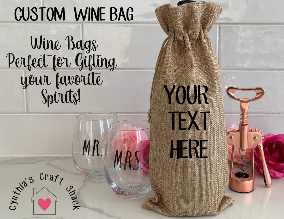Custom Creation Wine Bag, Create Your Own Wine Bag, Wine Tote With ...