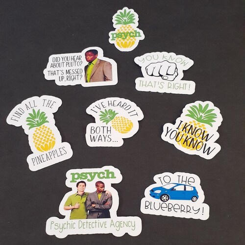 Psych TV Show Custom Sticker Pack - Etsy