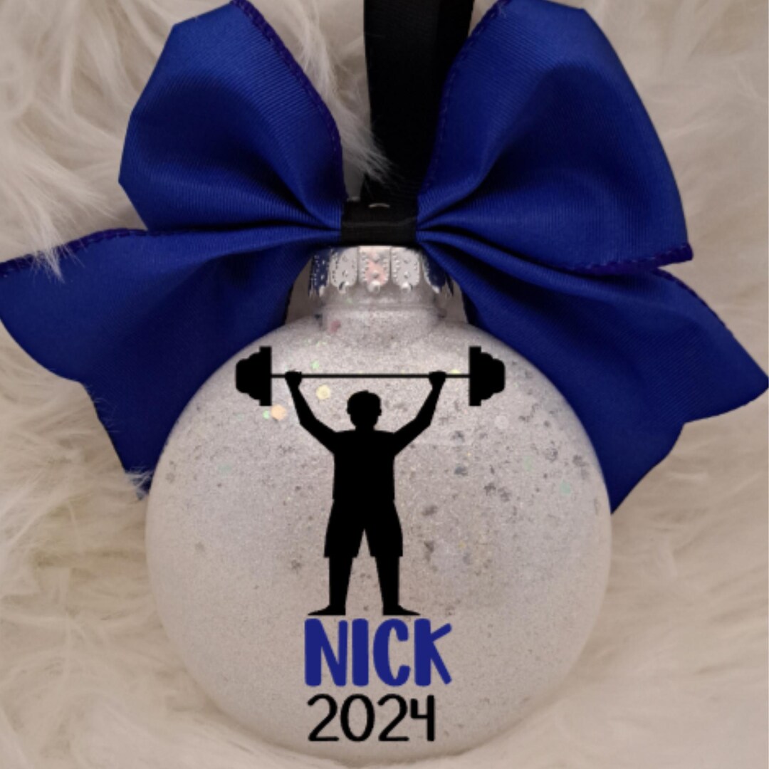 Weight Lifting Christmas Ornament: Personalized Gym Gift - Etsy