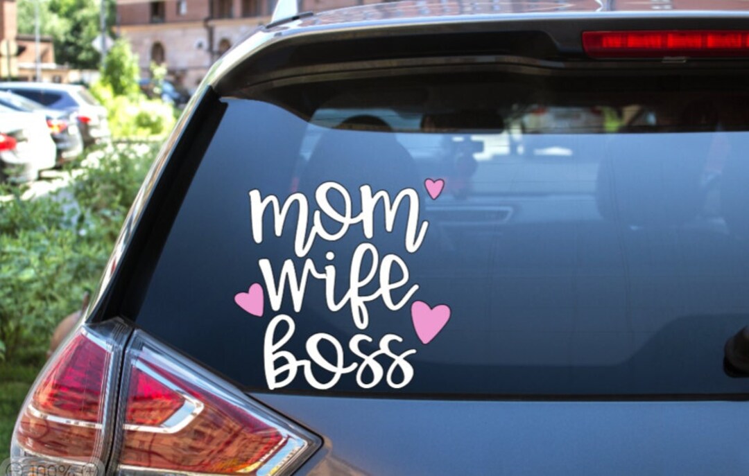 Mom Wife Boss Car Decal, Mom Car Decal, Mom Life, Mom Taxi, Car Sticker ...
