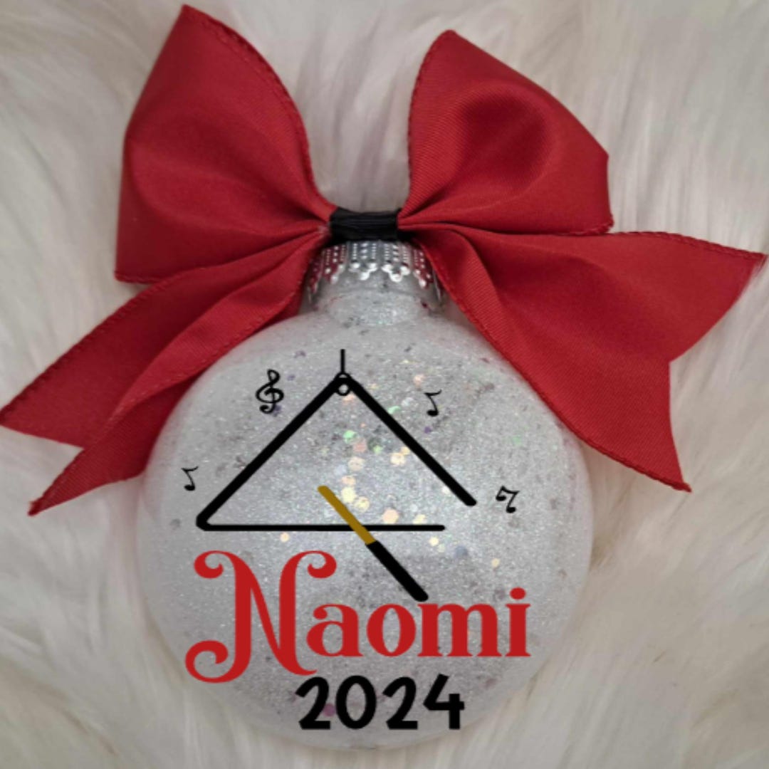 Personalized Triangle Christmas Ornament: Musical Instrument Gift - Etsy