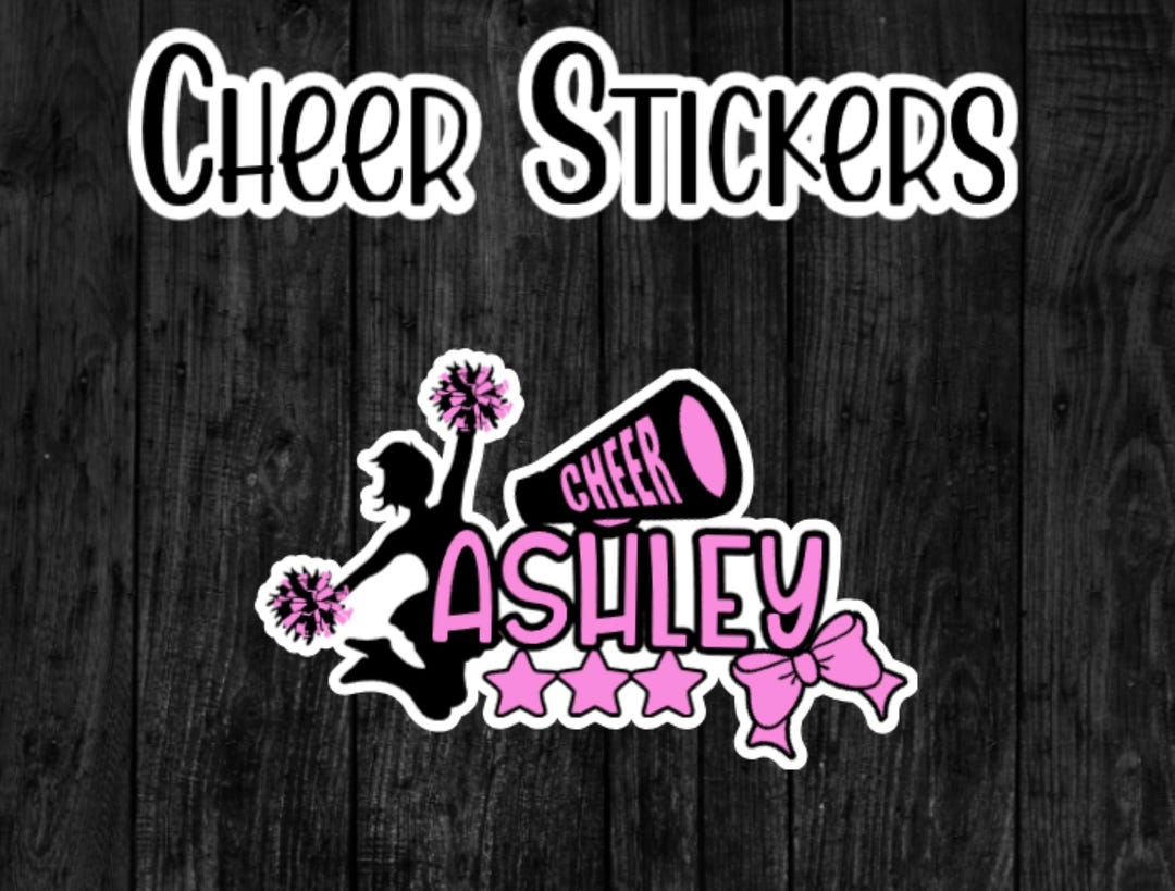 Personalized Cheerleading Sticker, Cheer Stickers, Cheer Team, Cheer ...