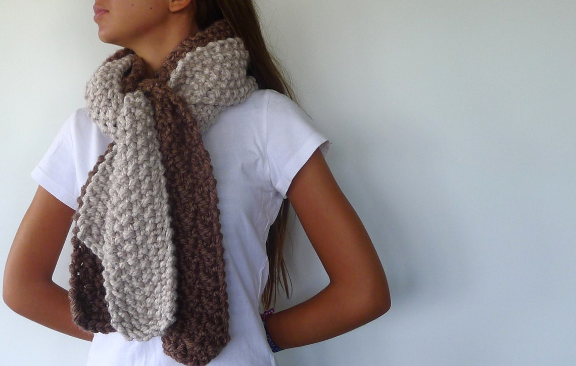 Unique Handmade Scarf. Winter Scarf. Designer Scarves. Chunky Knitted ...