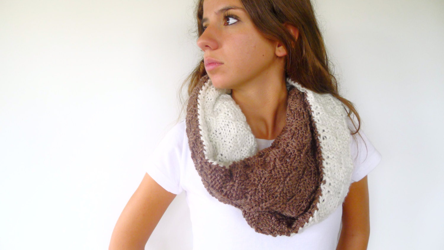 Cuello punto reversible. Bufandas de lana hechas a mano. Cuello de lana ...