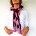 Chain Link Scarf. Brown & Pink Chain Scarf. Unique Handmade Scarves ...