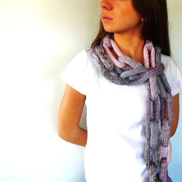 Knit Chain Scarf - Etsy