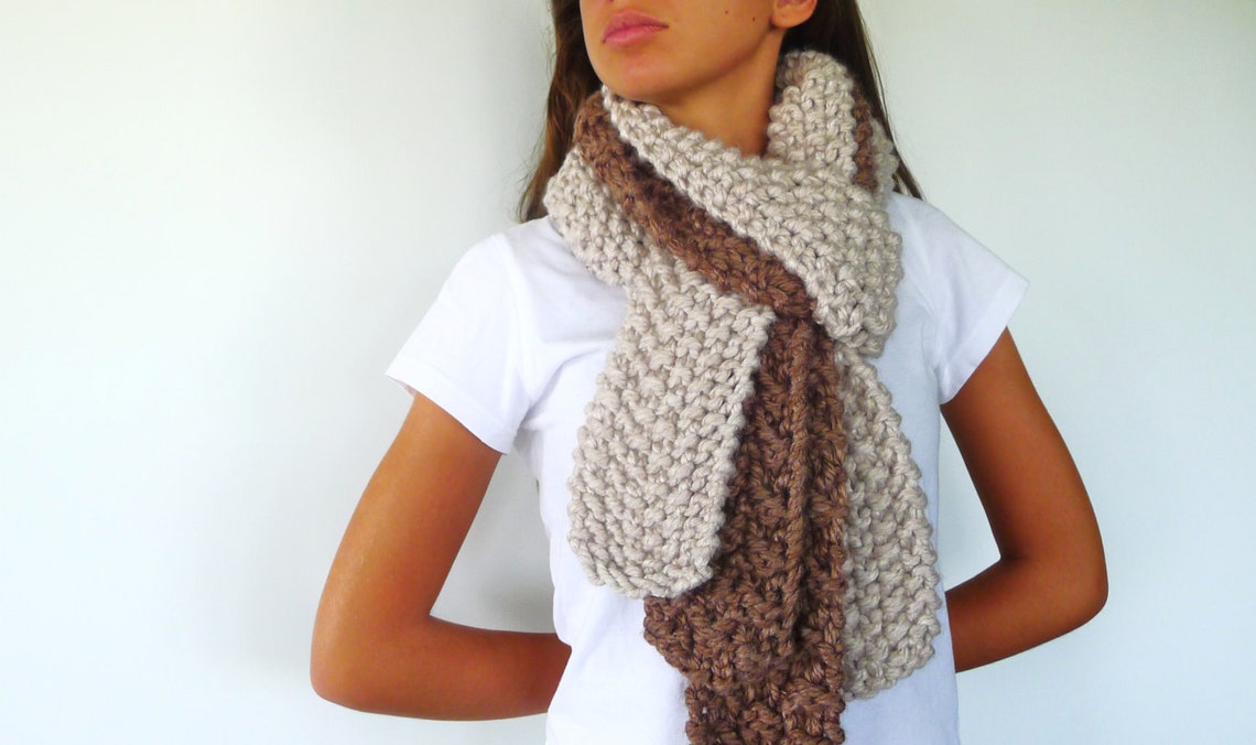 Unique Handmade Scarf. Winter Scarf. Designer Scarves. Chunky Knitted ...