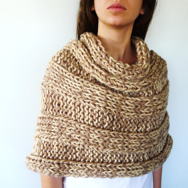 Hand Knit Poncho - Etsy
